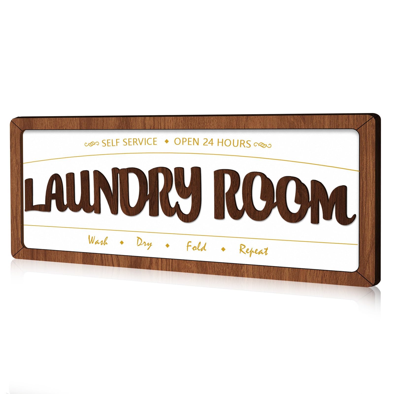 Laundry Room Sign Decor, Wooden Laundry Room Sign Decoration Plaque ...