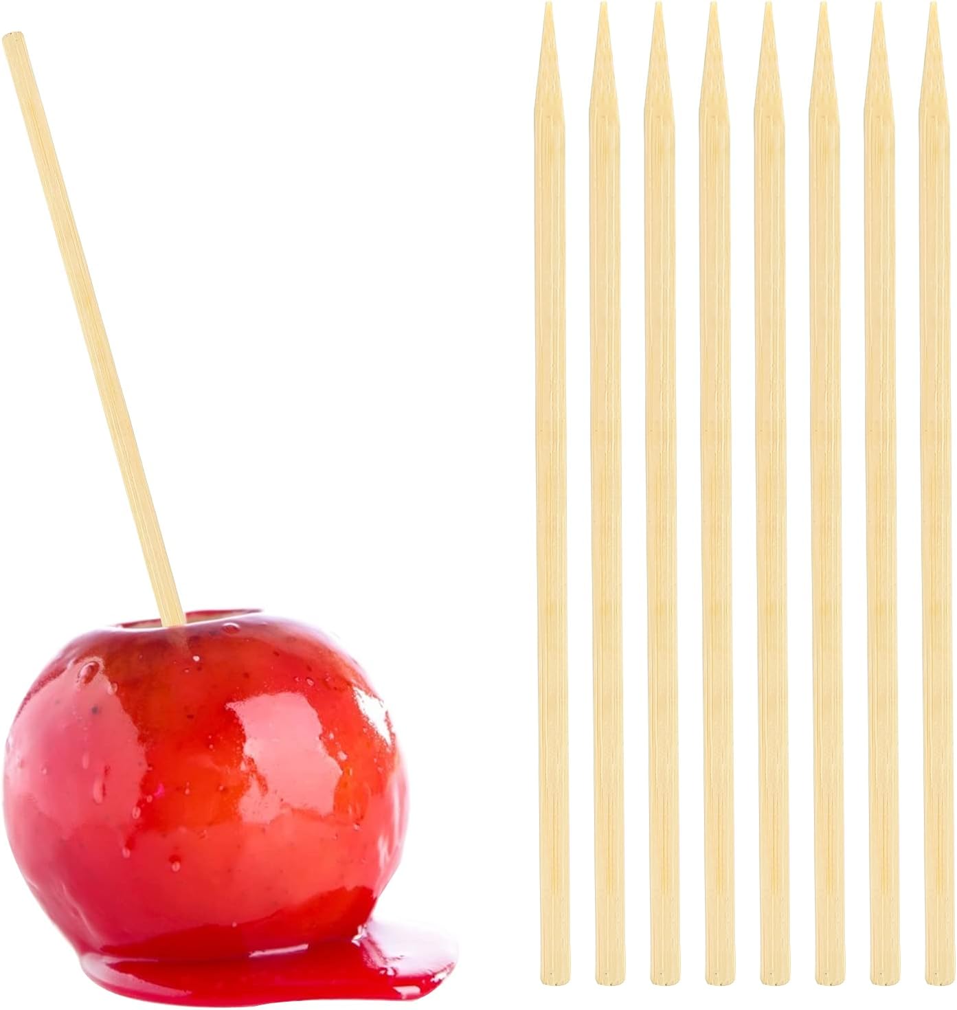 Amazon.com: 150 pcs Thick Candy Apple Sticks,Caramel Apple Sticks,5.5 ...