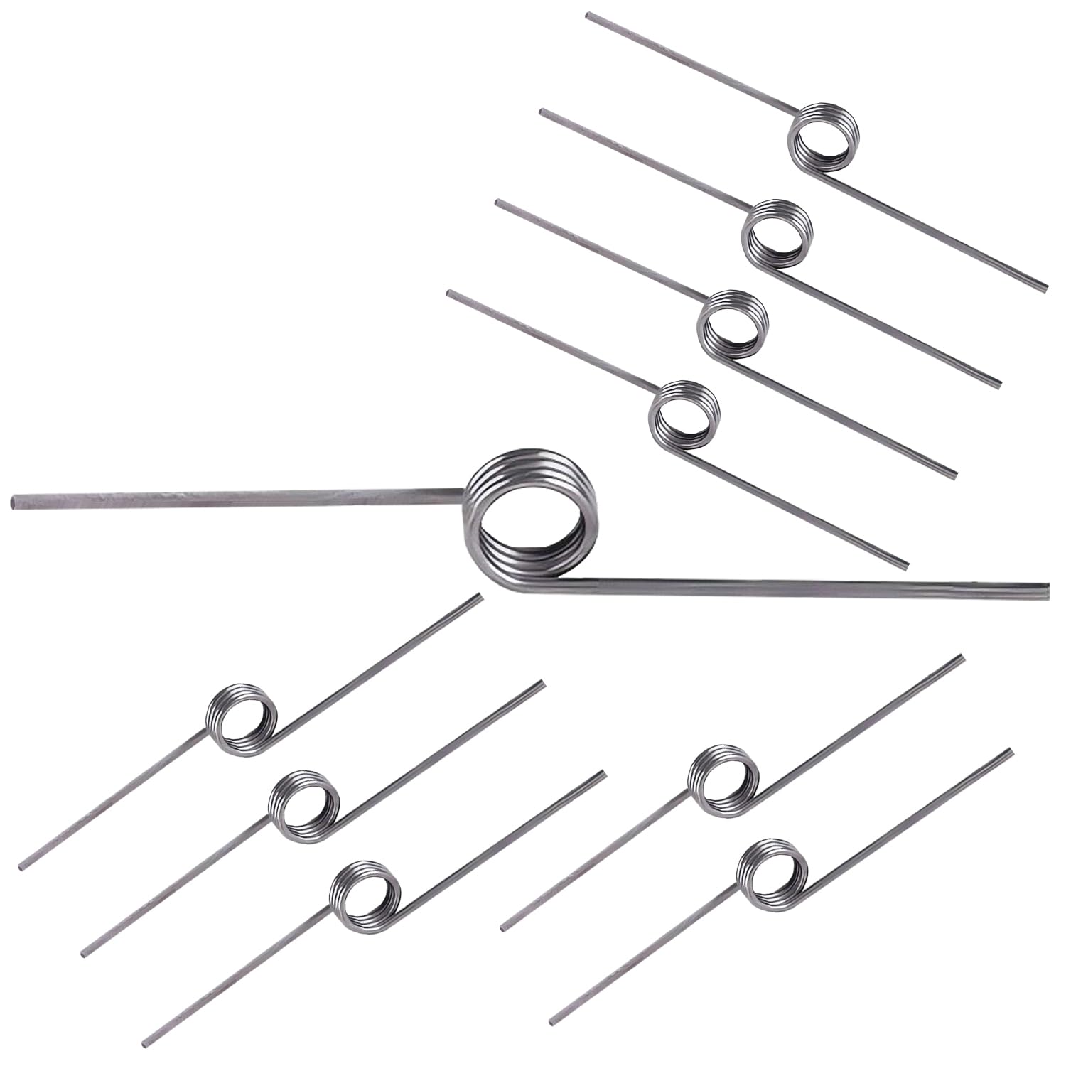 Qrity 10pcs 304 Stainless Steel Torsion Spring, Straight Torsion Spring ...