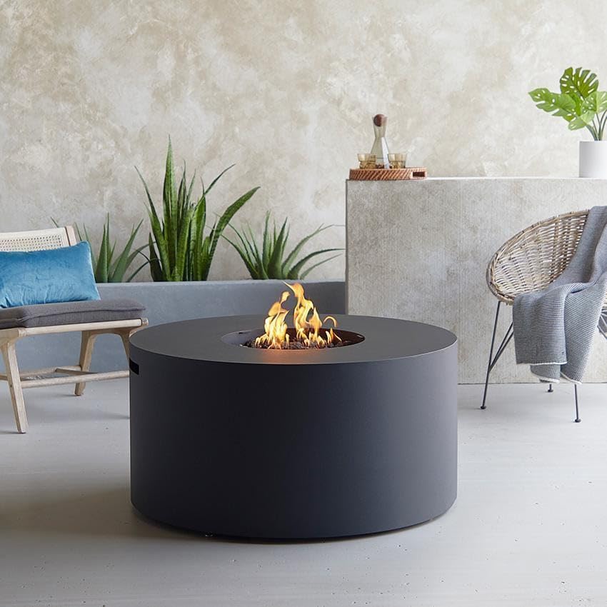 Lakeview Outdoor Designs Covewood 41 Inch Round Aluminum Propane Fire ...