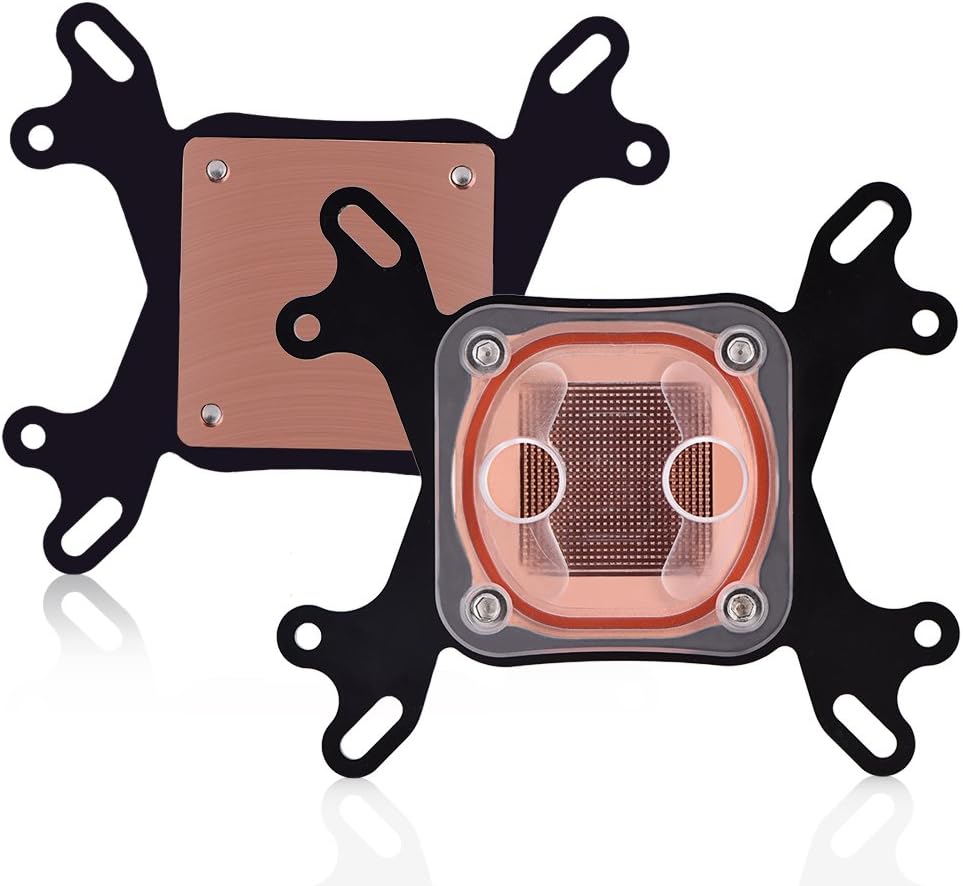 Amazon.com: CPU Water Cooling Block, Waterblock Liquid Cooler 50mm ...