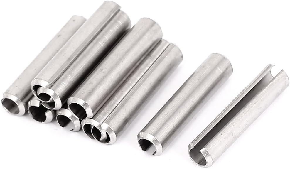 Amazon.com: uxcell M8x40mm 304 Stainless Steel Split Spring Roll Dowel ...