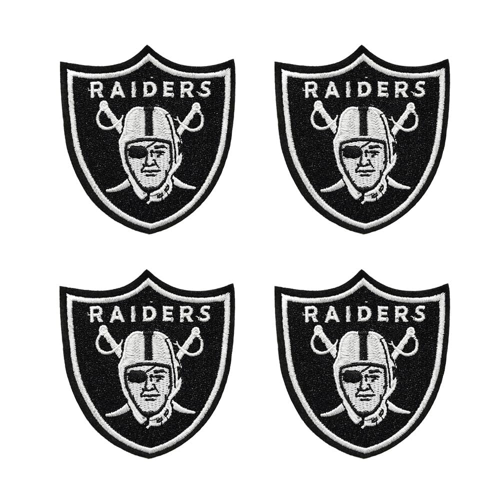Amazon.com: 4Pcs for Raiders Iron On Sew On Patch Embroidered ...