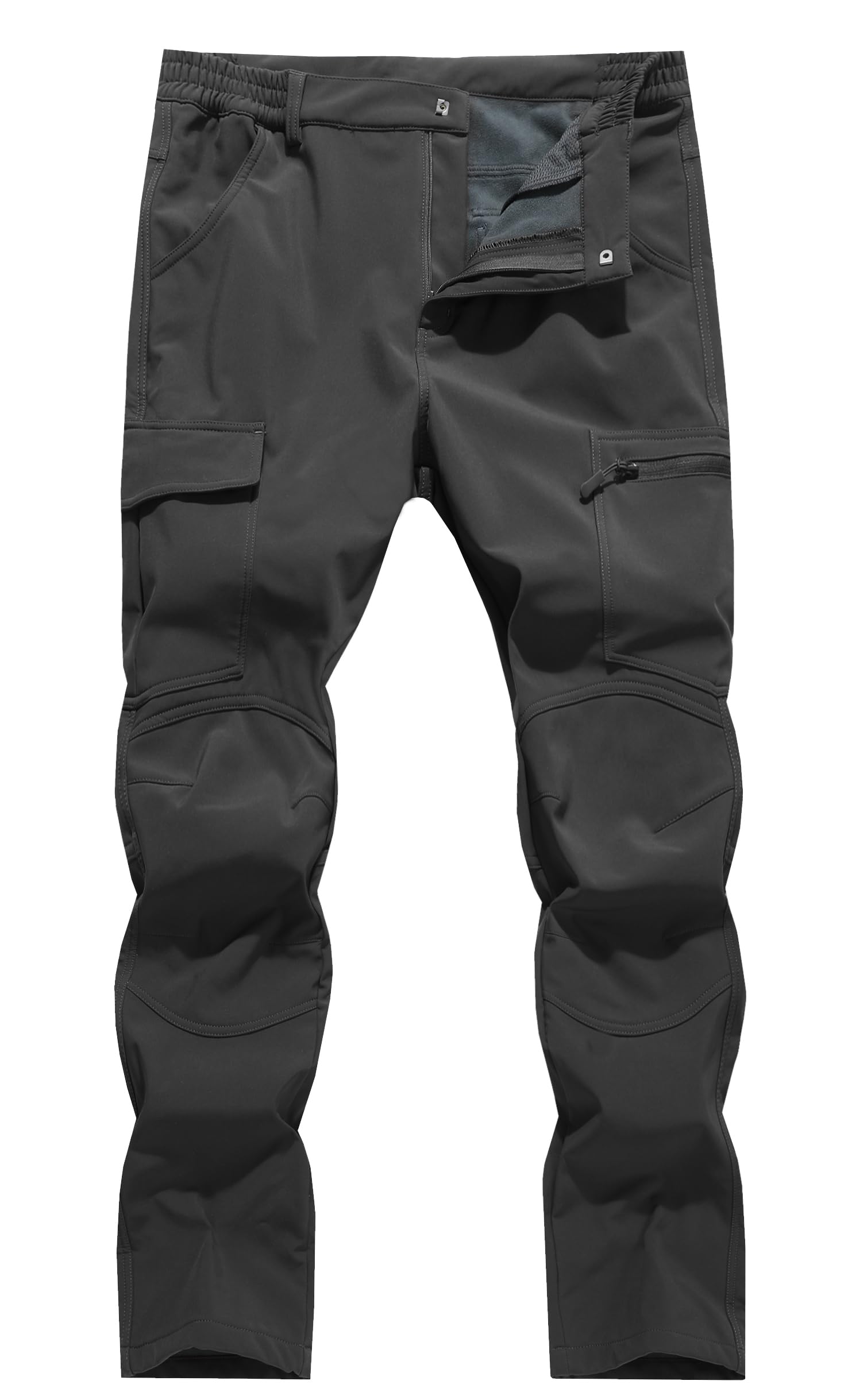 Snapklik.com : Mens Snow Ski Hiking Pants Winter Fleece Lined Softshell ...