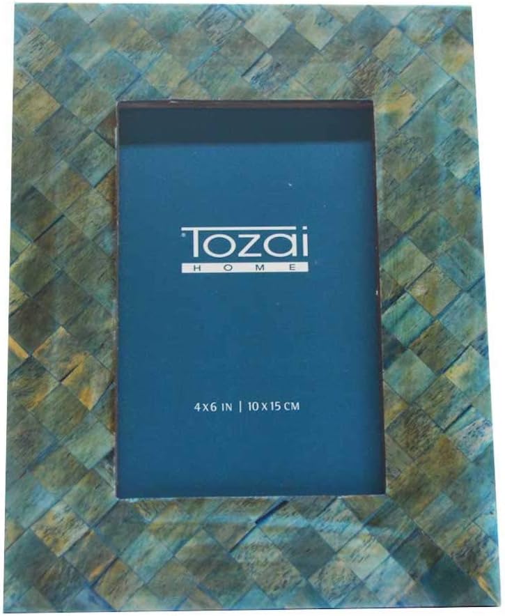 Amazon.com - Tozai Home - 4x6 Frame - Caverns Tiles - Teal - Square
