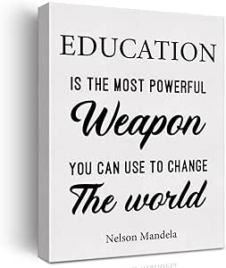 Amazon.com: Inspirational Education Quote Wall Art Decor Motivational ...