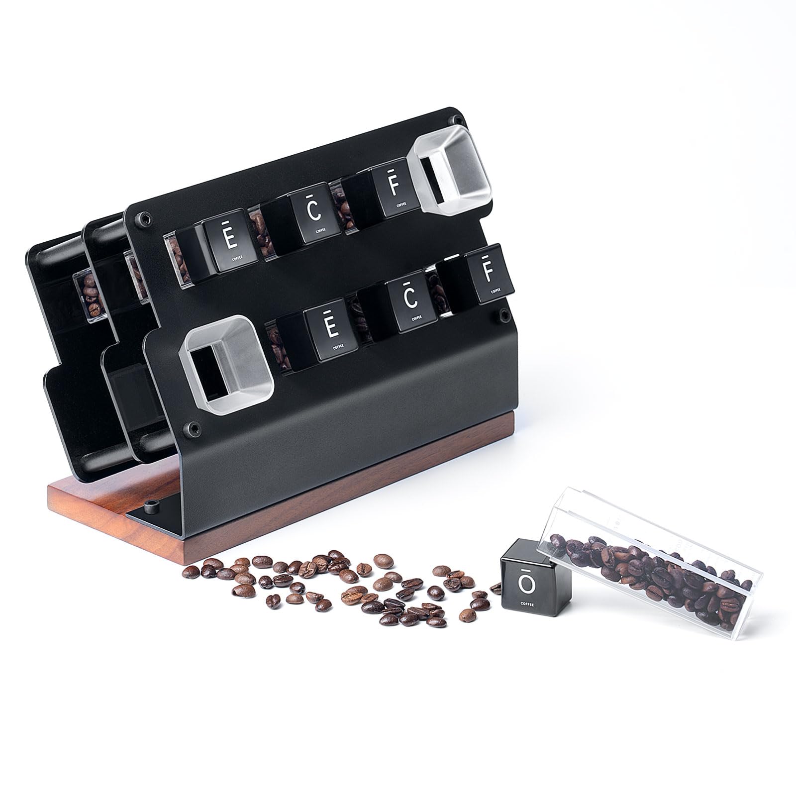 Snapklik.com : IKAPE Coffee Bean Storage Container, Metal Display Stand ...