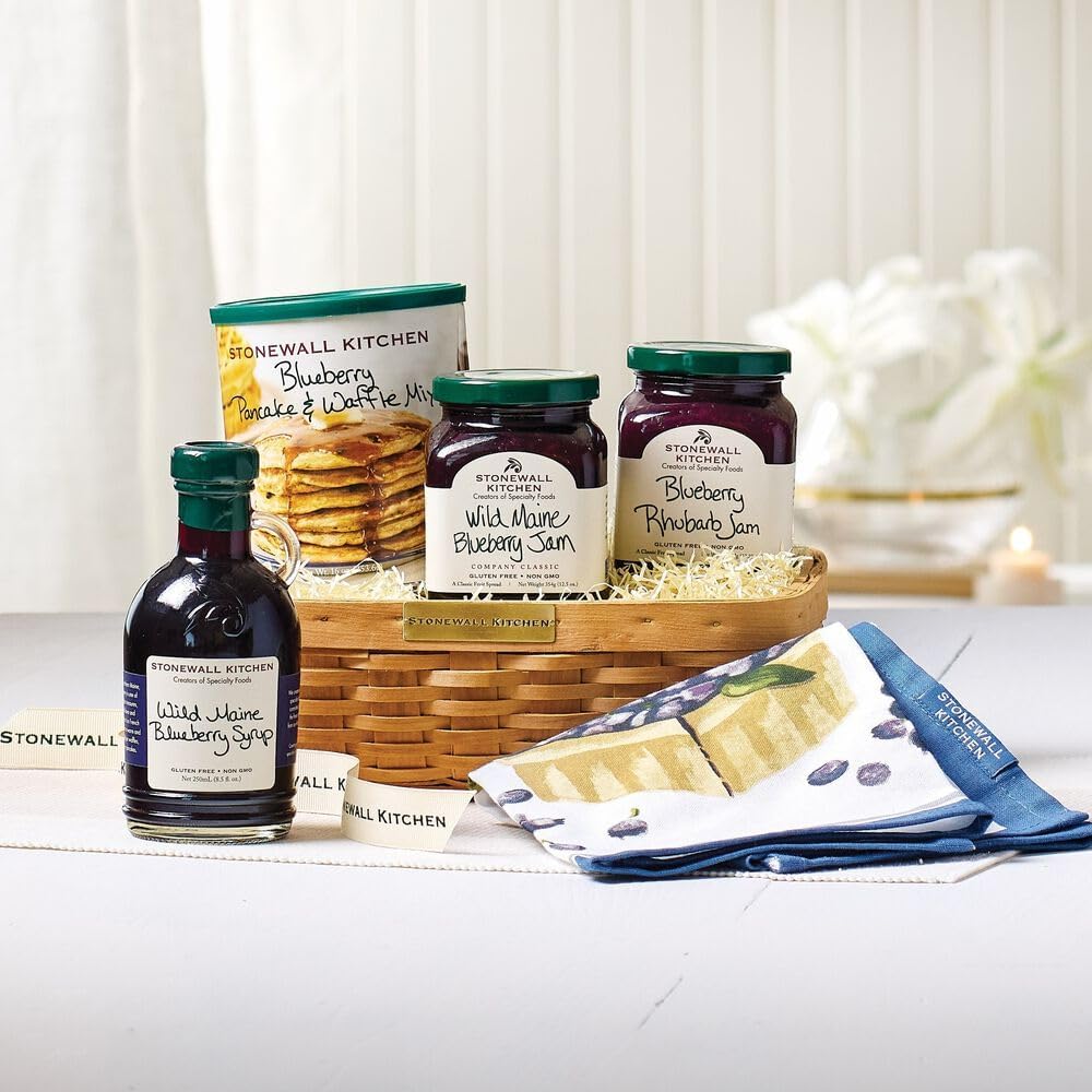 Amazon.com : Stonewall Kitchen Blueberry Breakfast Basket (5 Piece ...