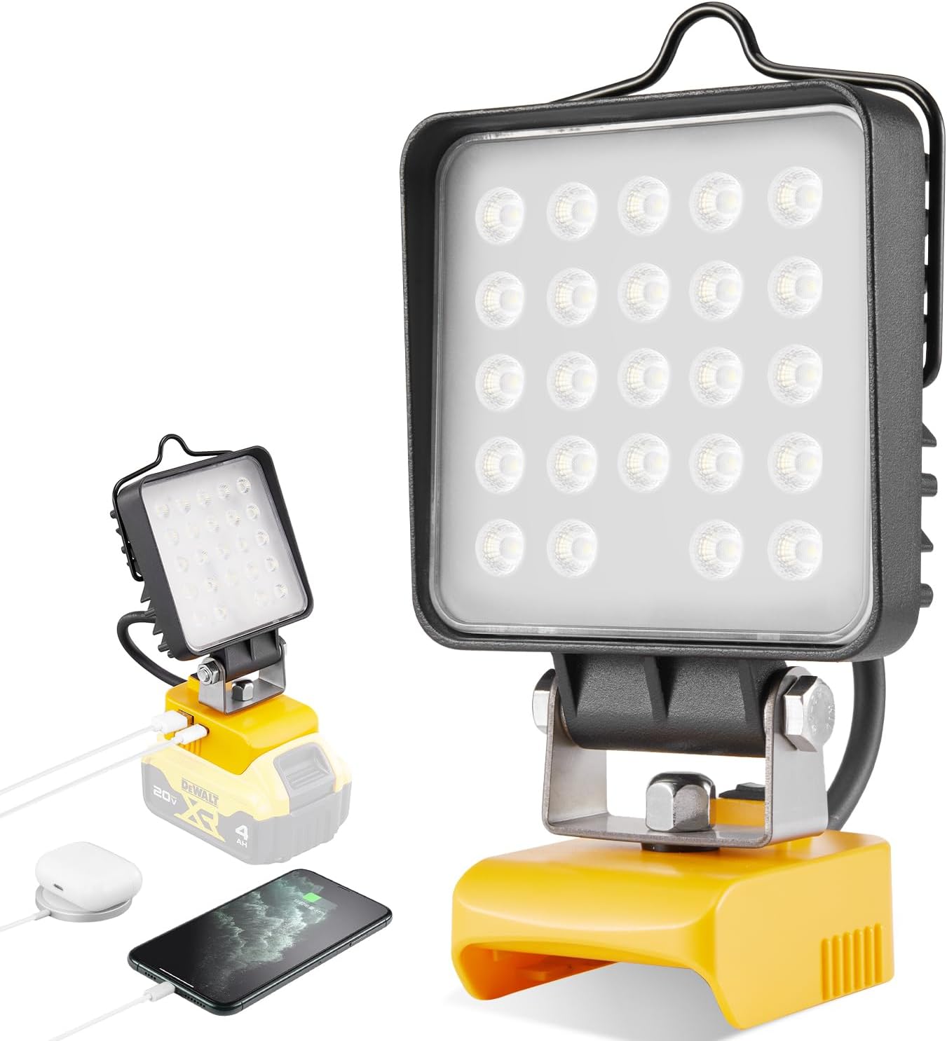 Batklumi Rechargeable LED Work Light:32W 3200LM 6000K Work Lights for ...