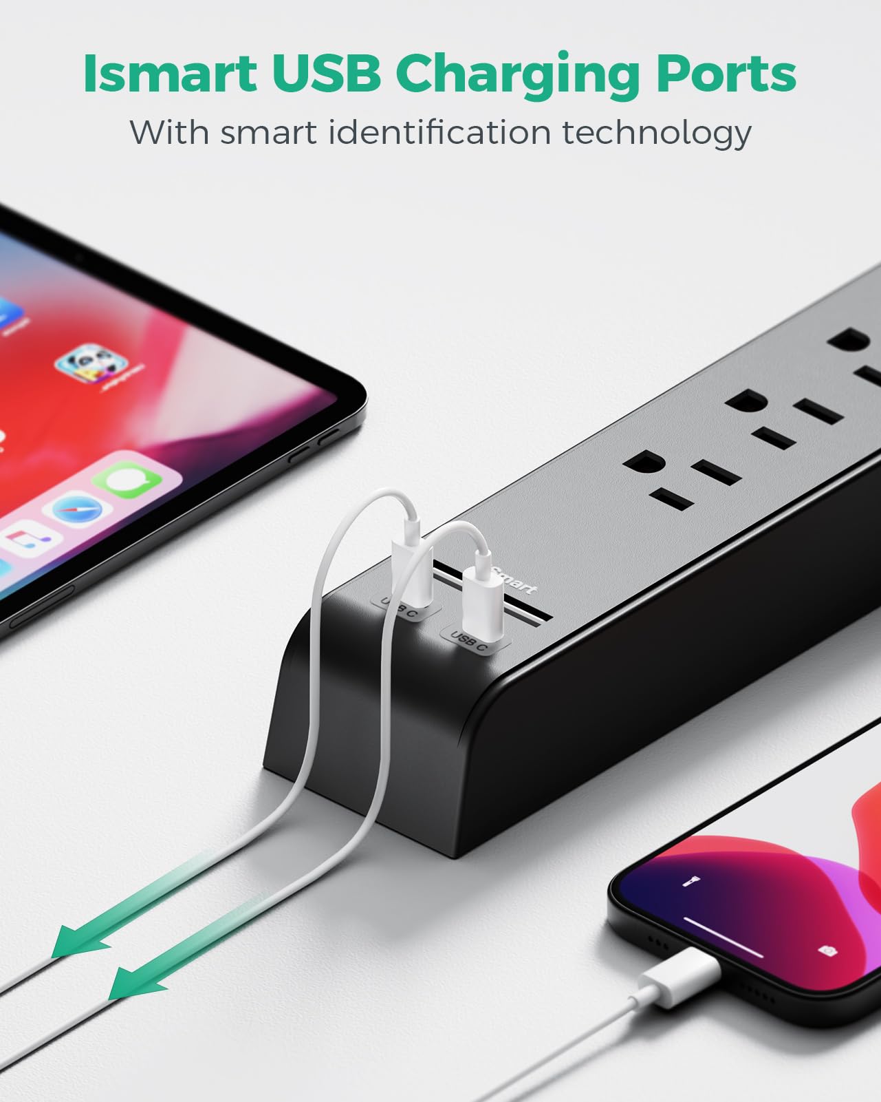 Snapklik.com : 2 Pack Surge Protector Power Strip