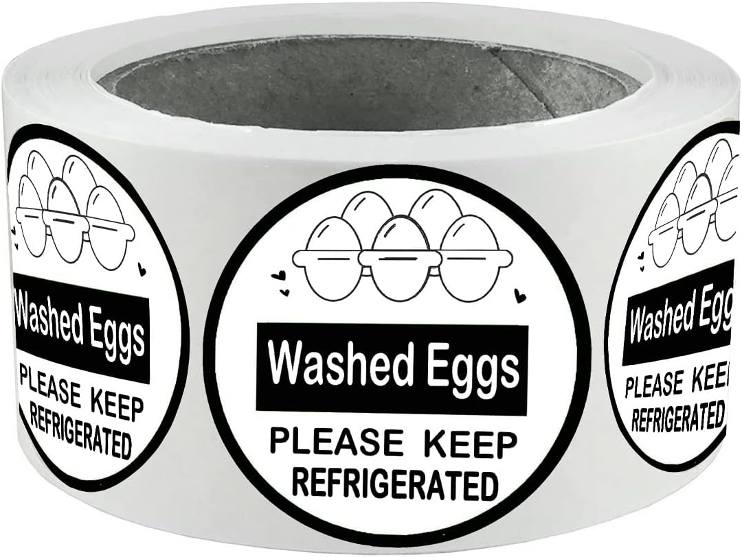 Amazon.com: Fuutreo 1000 Pcs Farm Fresh Eggs Washed Eggs Carton Labels ...