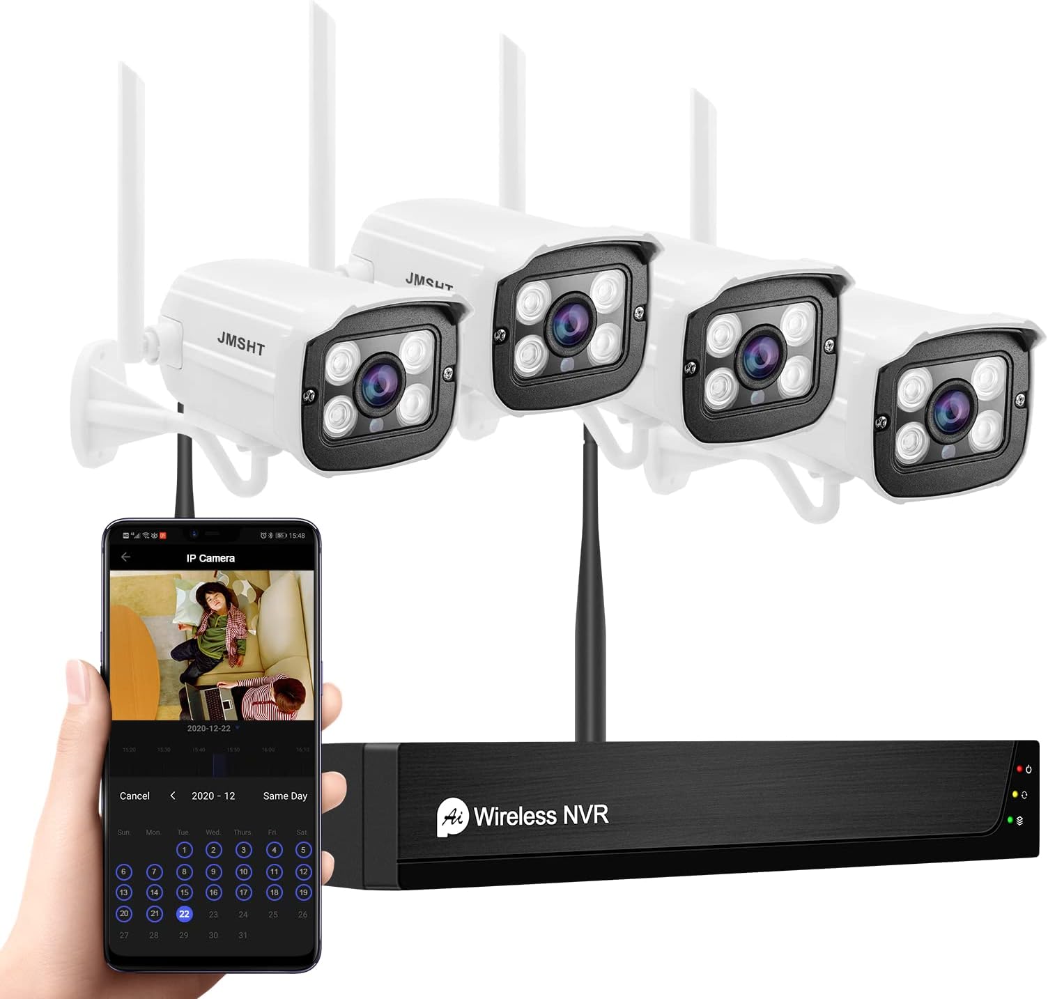 Amazon.com: Wireless Security Cameras Outdoor with Night Vision,1080P ...