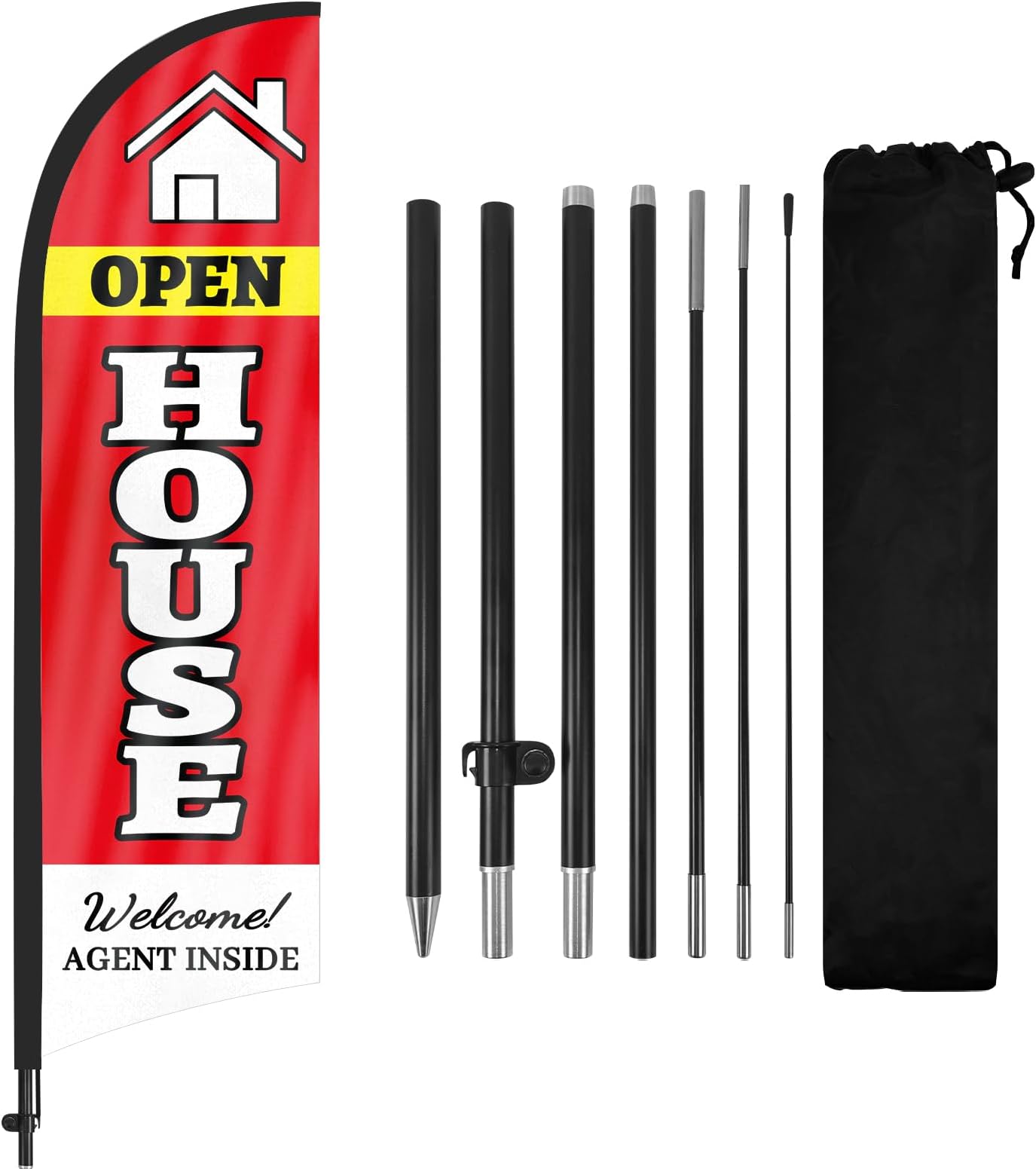 Amazon.com : 2 Pack Open House Flags Signs Banners or Real Estate Flags ...