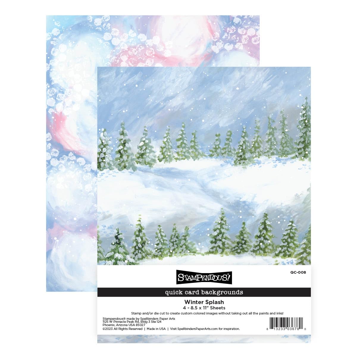 Amazon.com: Spellbinders Winter Splash Quick Card Backgrounds, Multi