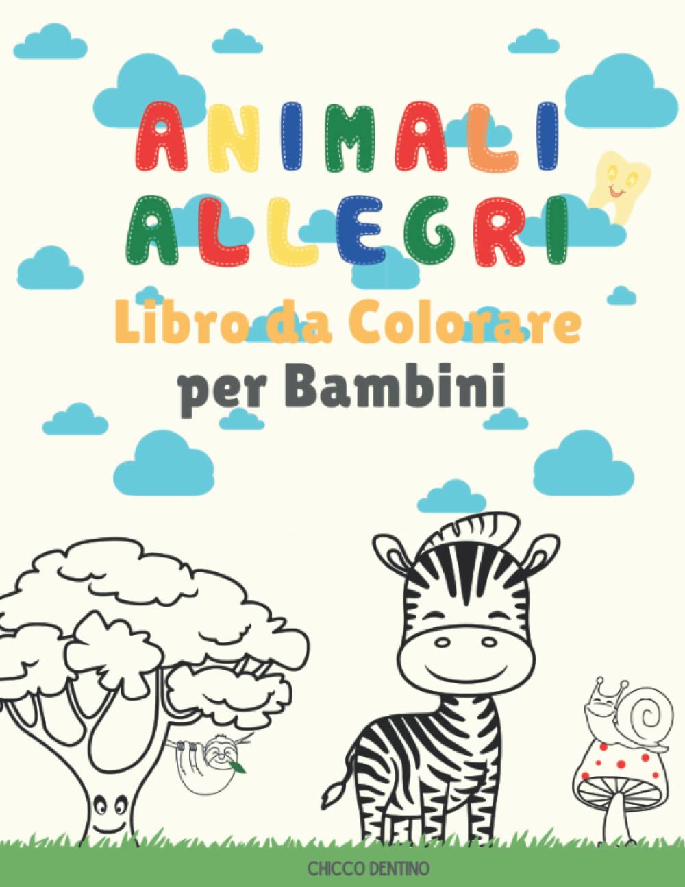 Buy Animali Allegri Libro da Colorare per bambini: 100 Animali Felici e ...