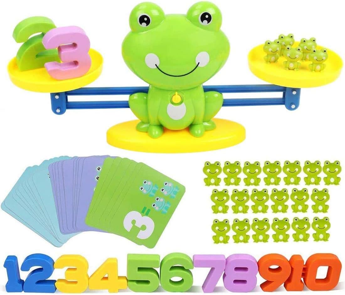 Math Balance Game Counting Toys - Frog Balance Preschool Math Fact ...