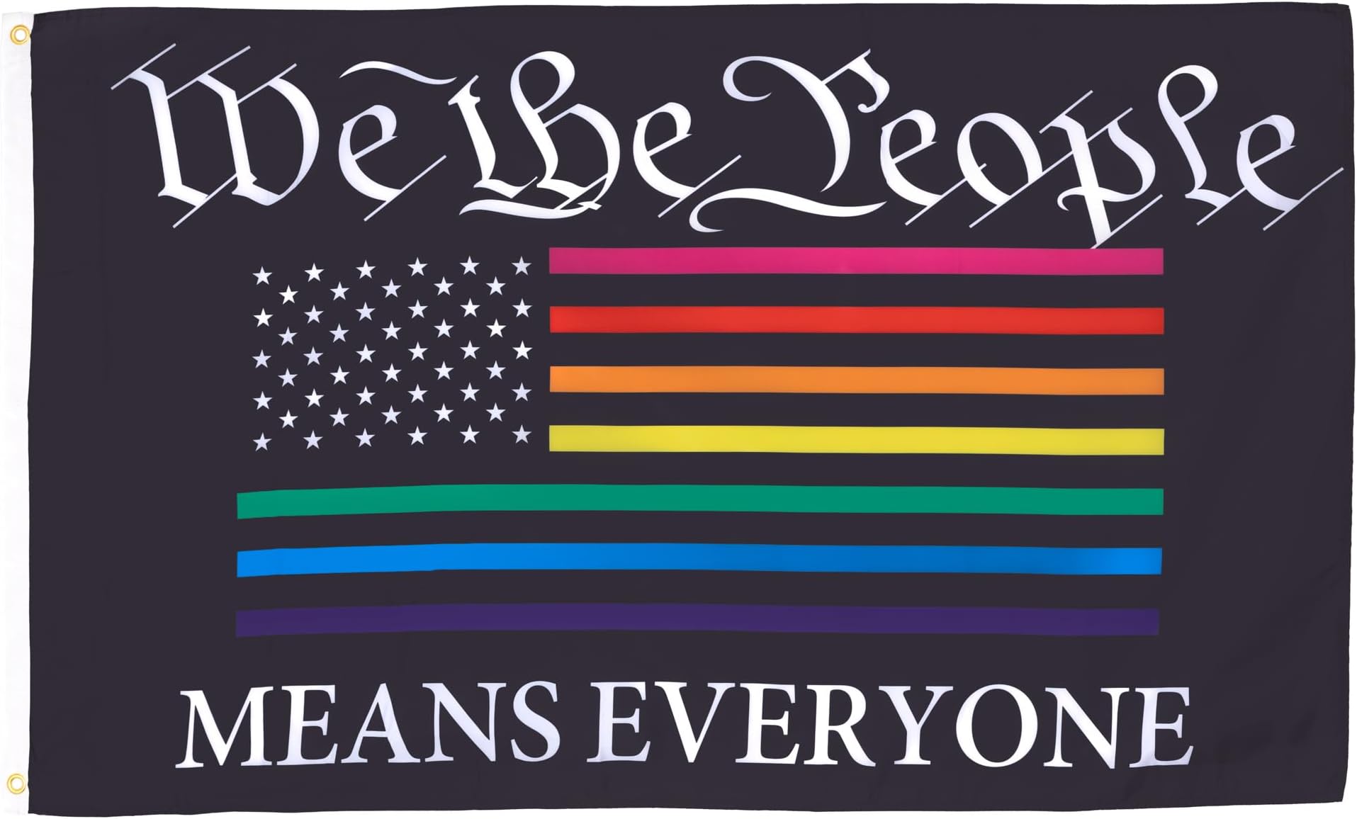 Amazon.com : MJ USA (Rainbow) Flag 3x5ft Polyester - Banner Rainbow ...