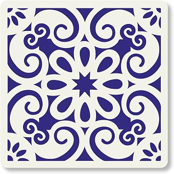 Middle Eastern Style Tile Crafting Stencil Washable Reusable (4 inches ...