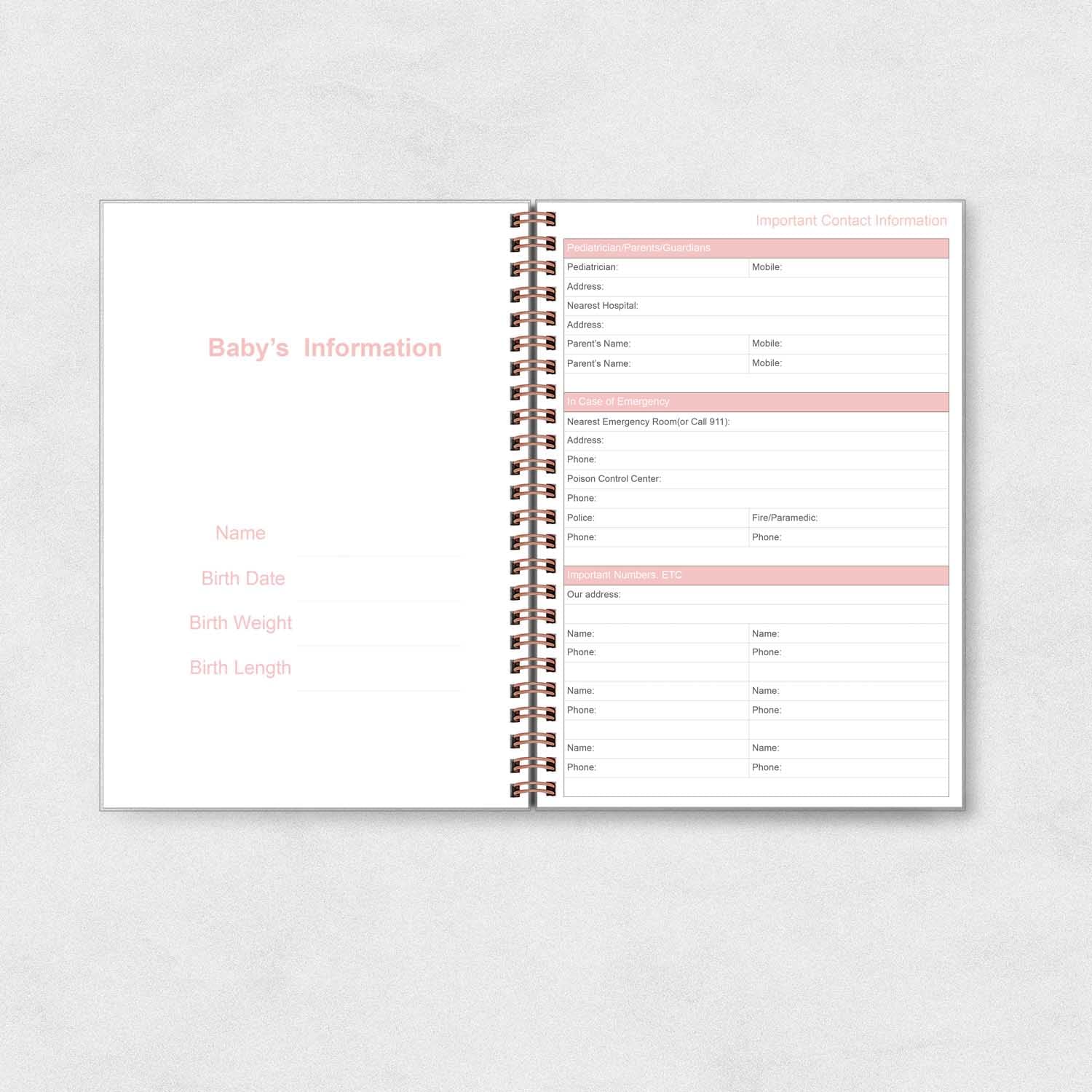 Snapklik.com : Babys Daily Log Book - A5 Baby Care Planner For Newborns ...