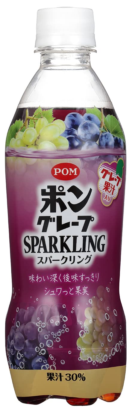 Amazon | POM(ポン) えひめ飲料グレープ スパークリング 410ml ×24本 | POM(ポン) | 炭酸飲料 通販