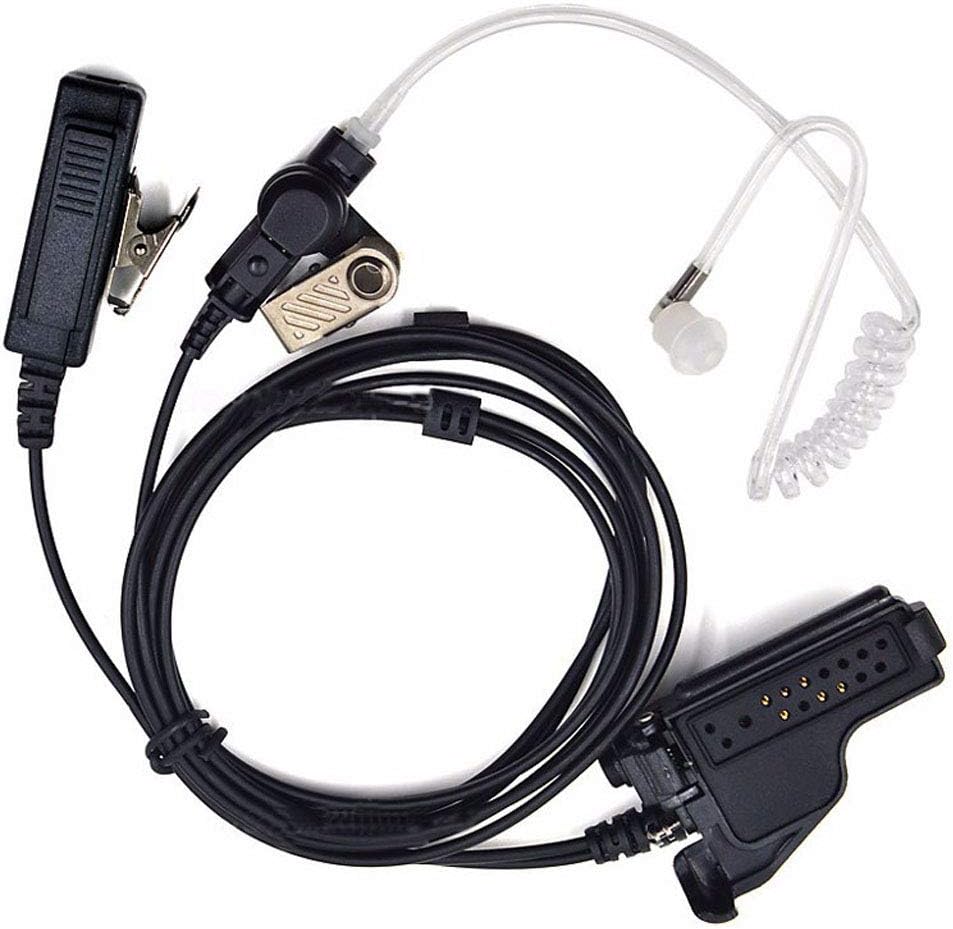Amazon.com: 2 Wire Acoustic Tube Earpiece Mic Compatible with Motorola ...