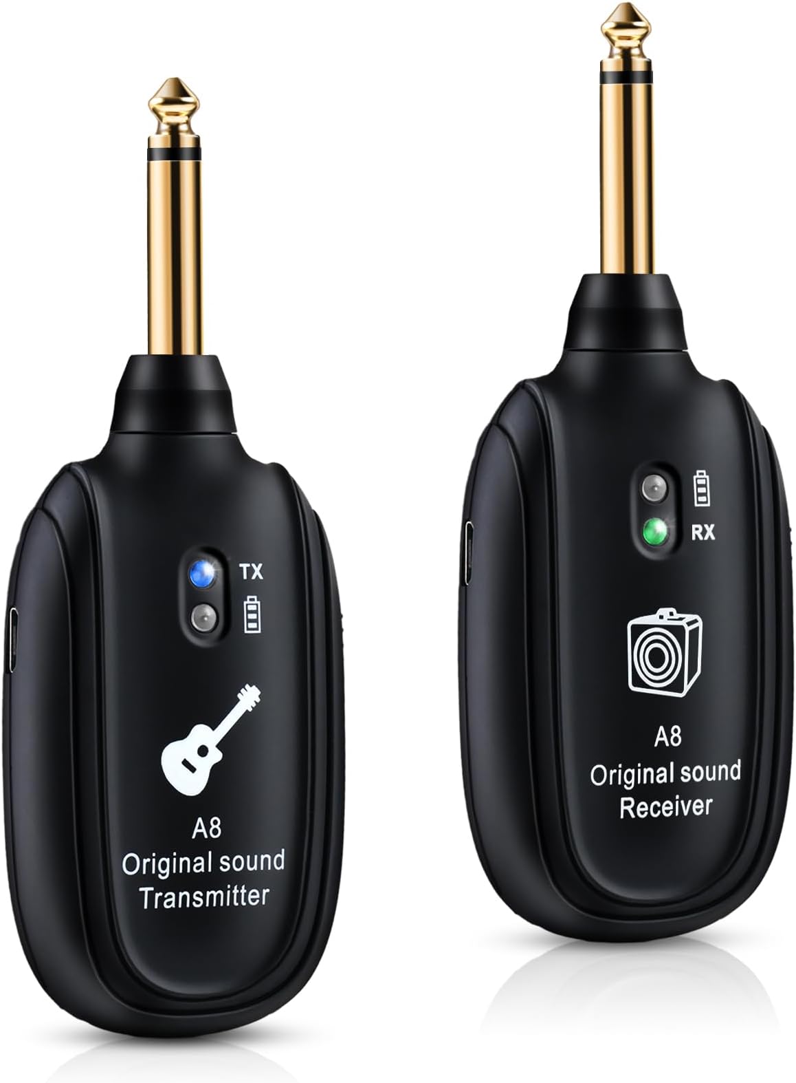Amazon.com: INGPARTNER A8 Wireless Guitar System 2 Modes Built-in ...