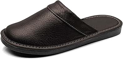 Amazon.com | Xinduoyu Men's Leather Closed-Toe Slippers Casual Couple ...