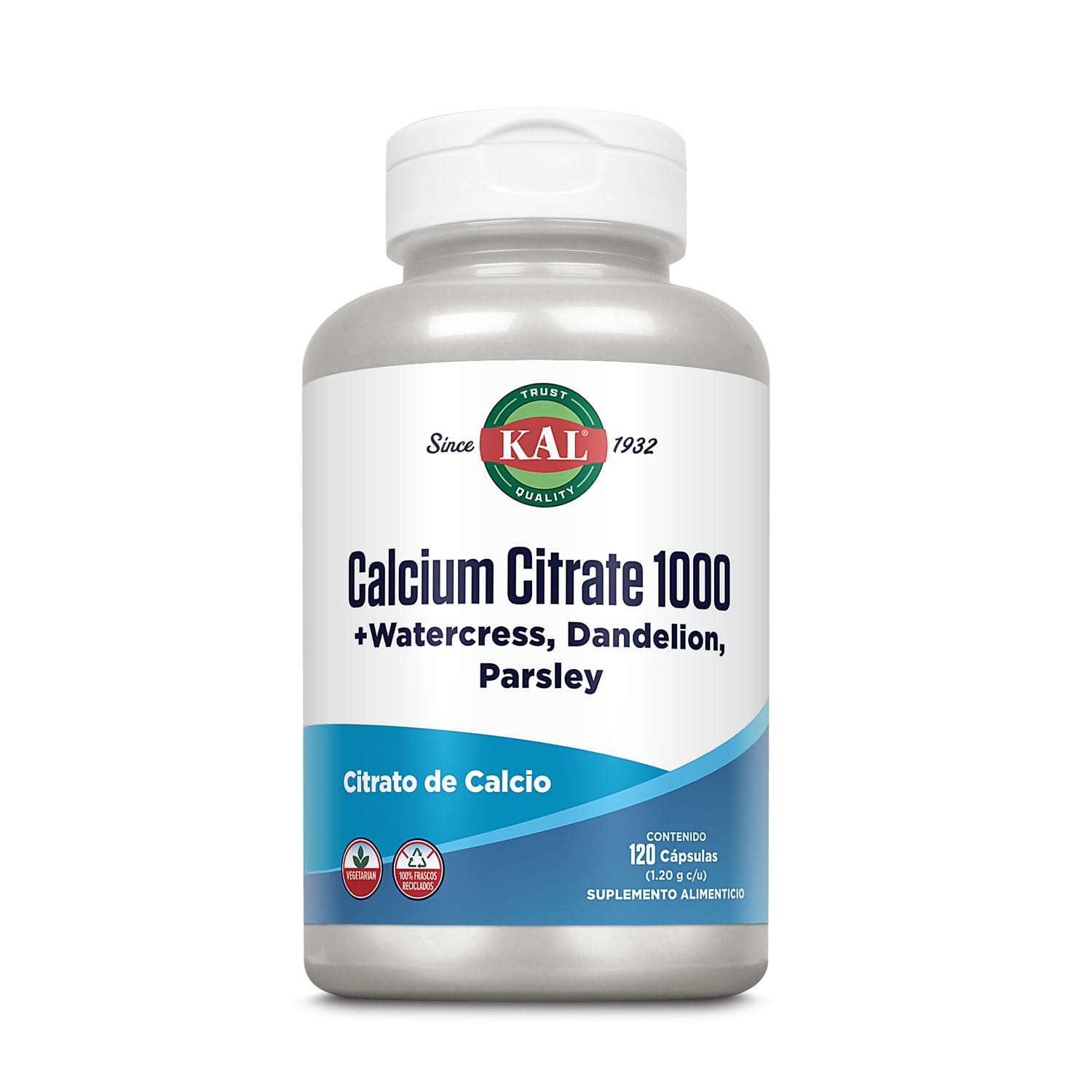 KAL Citrato de Calcio 1000 mg Suplemento - Citrato de Calcio para Mujer ...