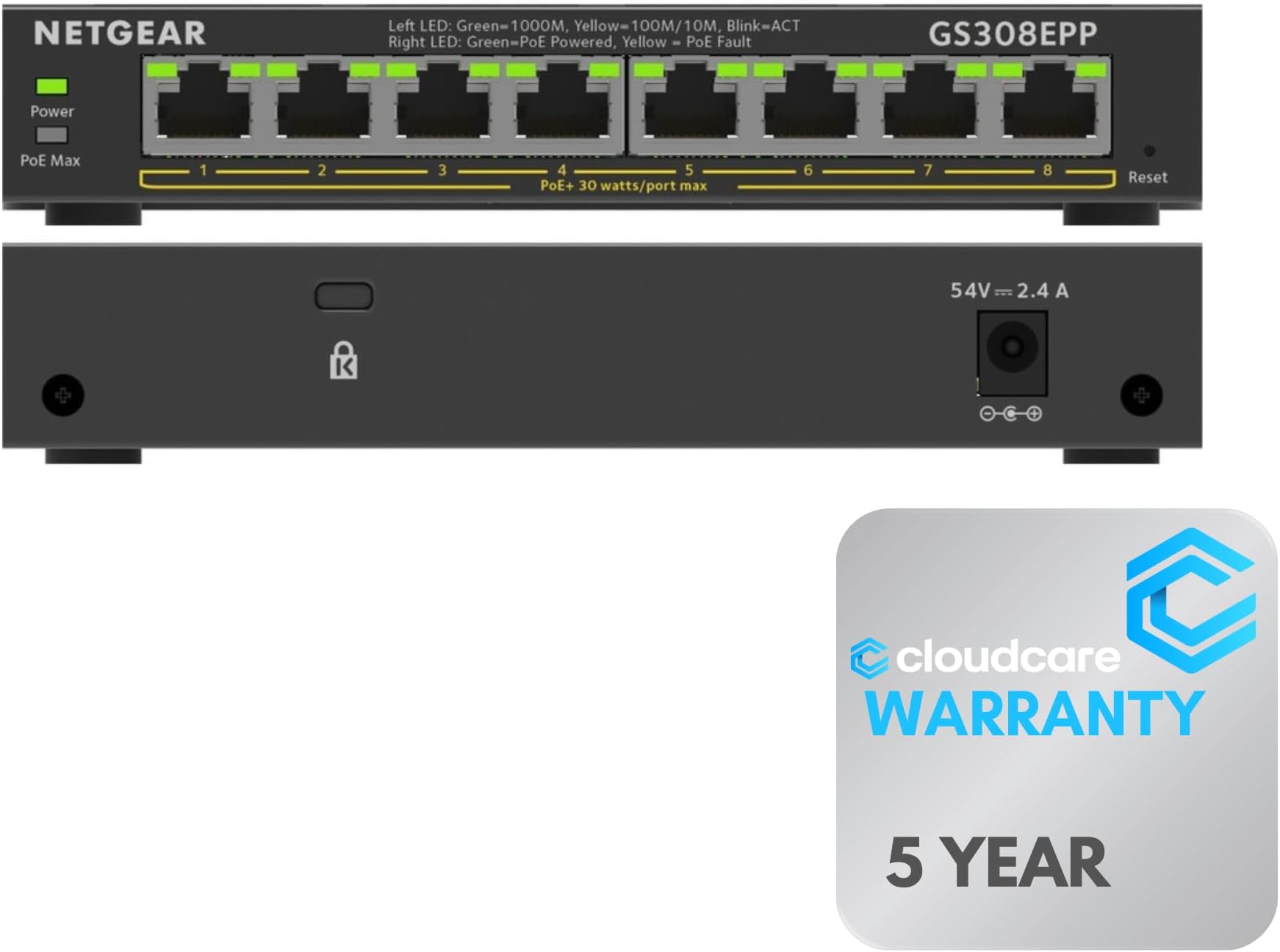 Amazon.com: NETGEAR GS308EPP-100NAS | 8-Port Gigabit Ethernet Smart ...