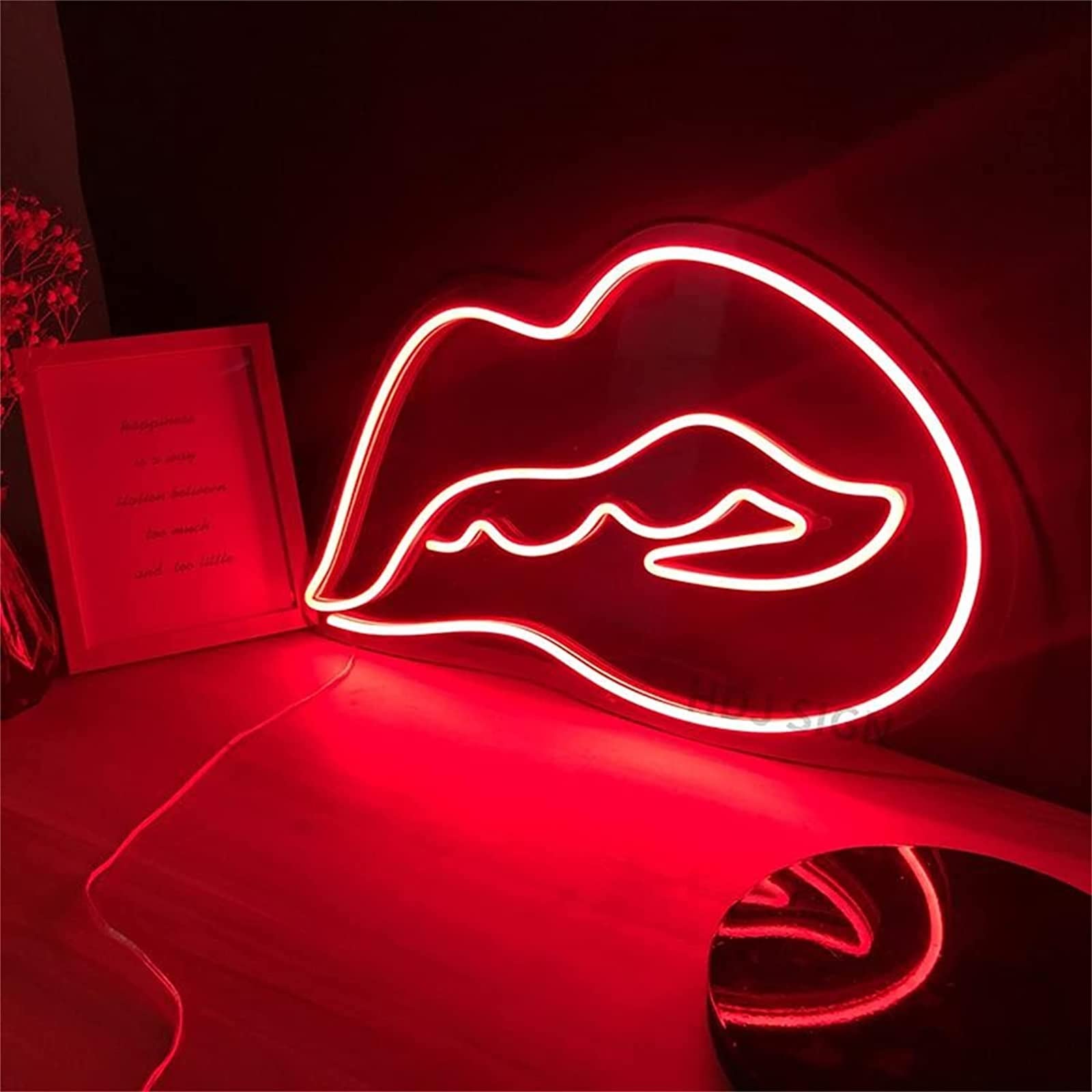 Snapklik.com : Red Lips LED Neon Sign Led Modeling Light Luminous ...