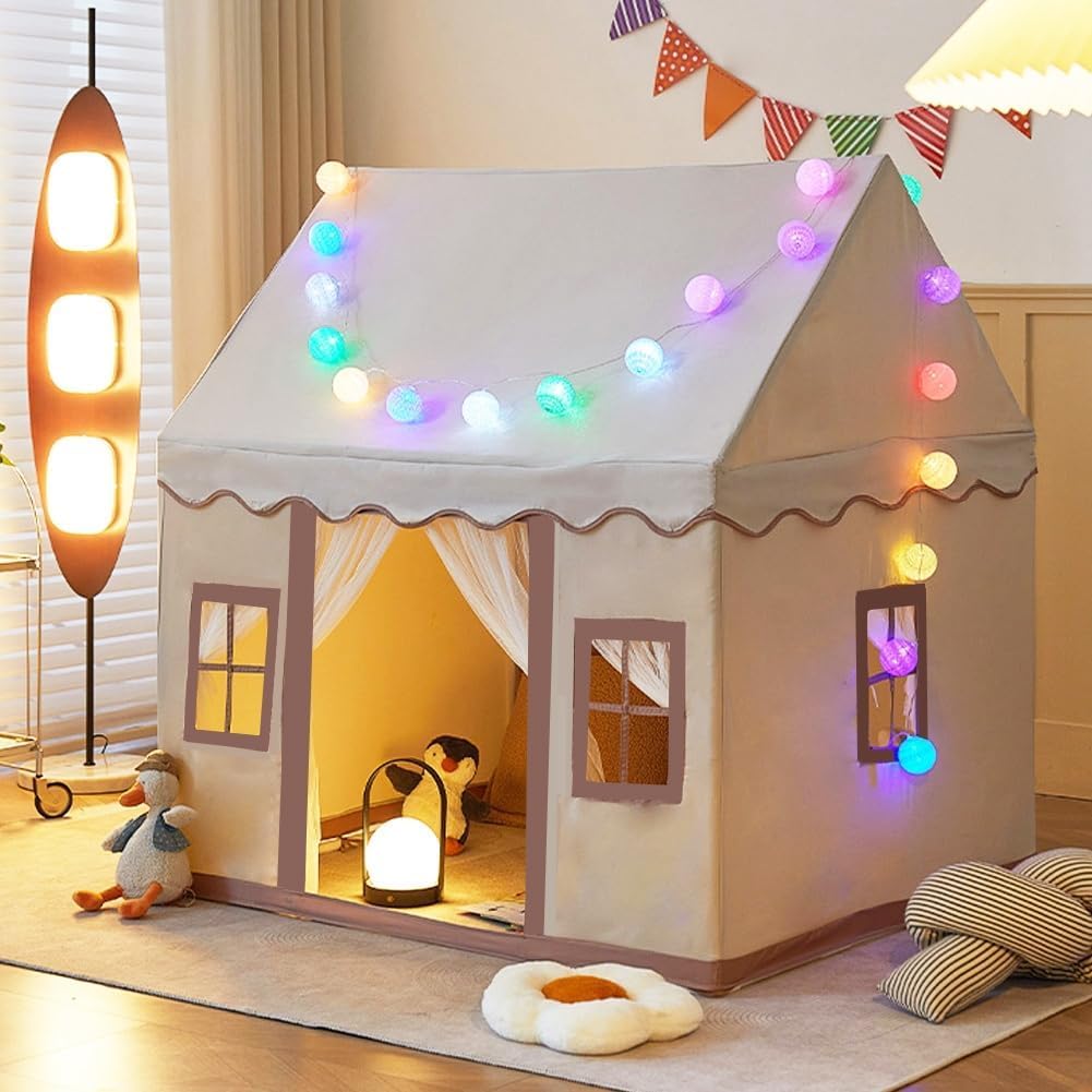 ERTYU Large Kids Tent House Indoor,Toddler Play Tent With Birthday ...