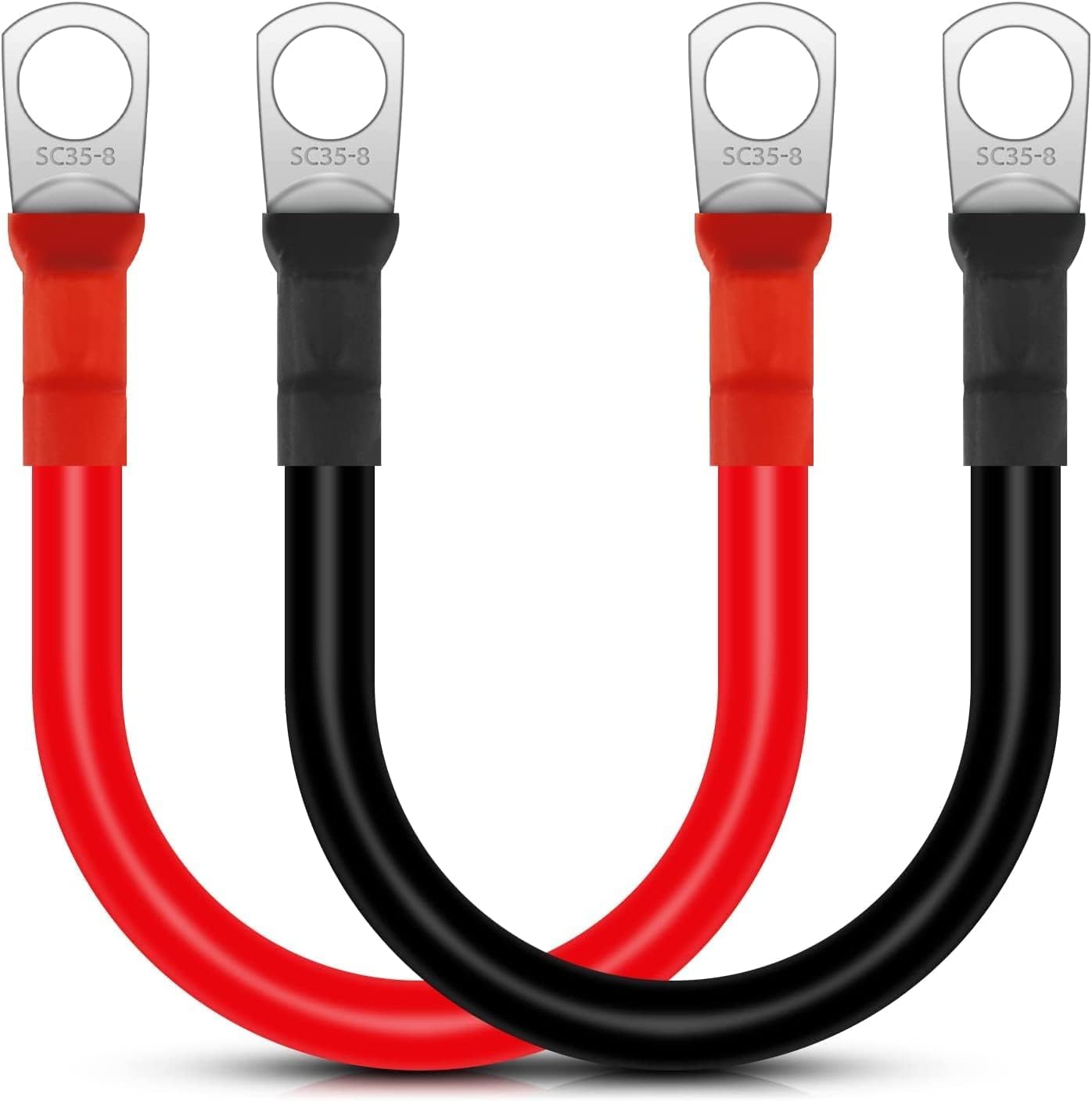 Amazon.com: Linkstyle 2PCS 2AWG Gauge Battery Cables,15cm/ 6inch 12V ...