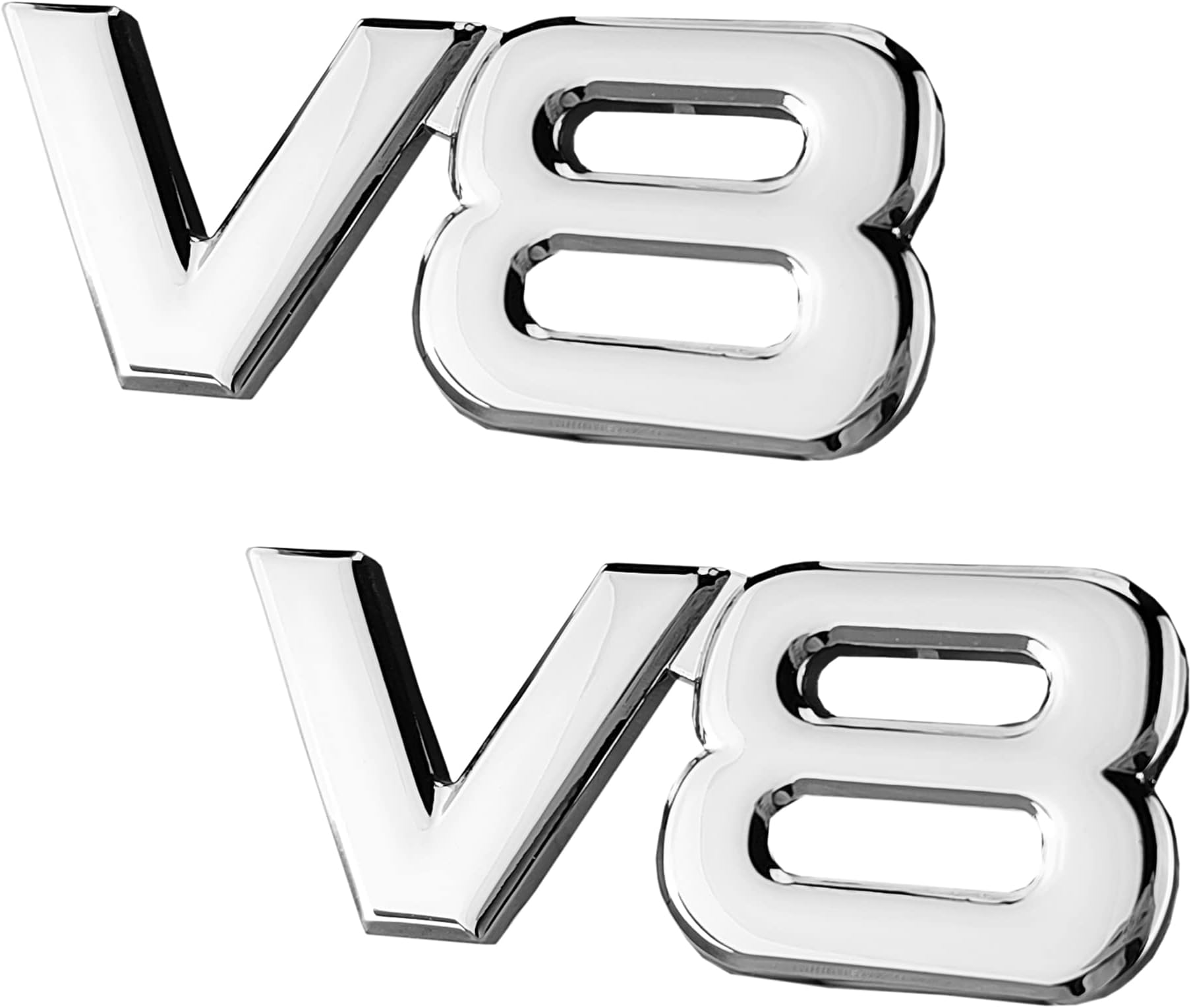 Amazon.com: 2X Metal V8 Emblem Fender Trunk Badge Sticker 3D Decal ...