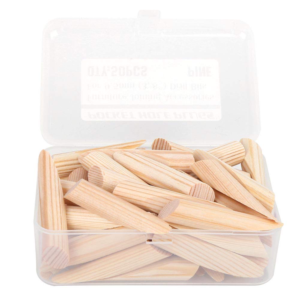 Pocket Hole Plugs, 50PCS Solid Wood Pocket Hole Plugs Pine for Pocket ...