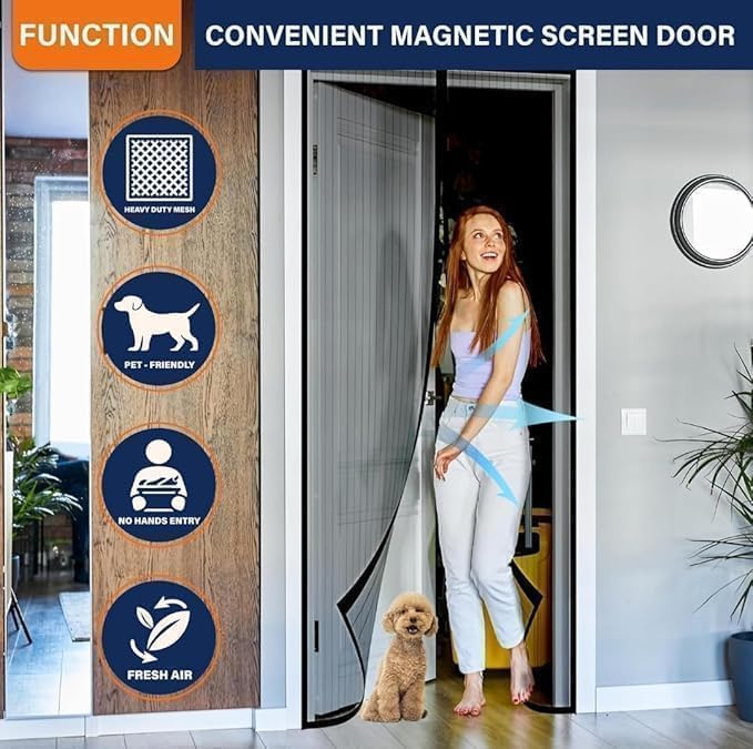 Good Night Magnetic Mosquito Screen Door Net Curtain with Magnets ...