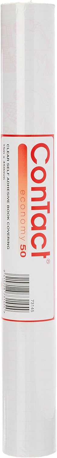 CONTACT Book Covering Clear 50 MIC 15M X 450 Millimeter: Book Covers ...