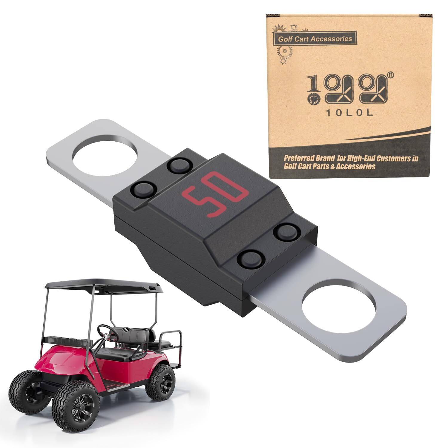 Amazon.com: 10L0L 498 Series 50 Amp DC Fuse for EZGO 36 Volt Powerwise ...