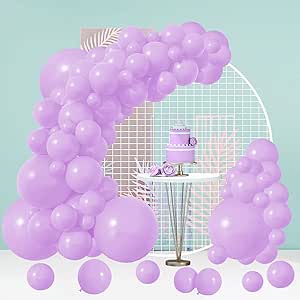 Amazon.com: COVANNI Purple Balloon Garland Arch Kit - Light Purple ...