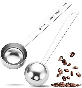 Ugotit 304 Stainless Steel Coffee Scoop, 2 Tablespoon Long Handle ...