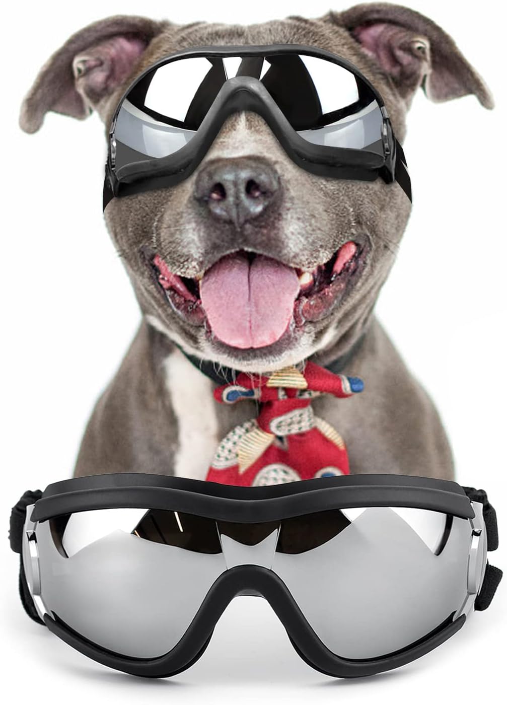 NAMSAN Dog Goggles Large Breed, Anti-UV Dog Sunglasses for for Medium ...