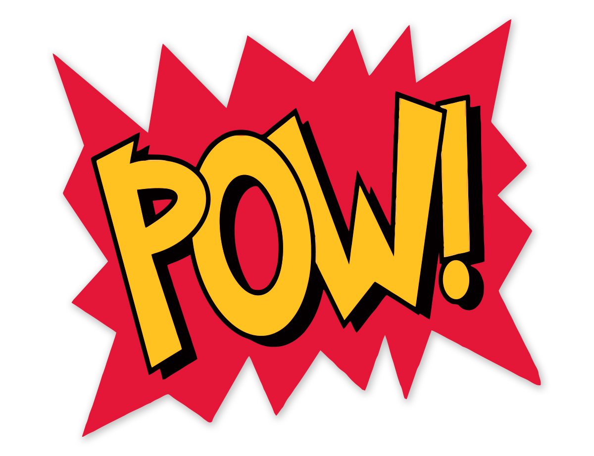 Large POW Comic Book Style Vinyl Wall, car, Van Decal Stickers : Amazon ...