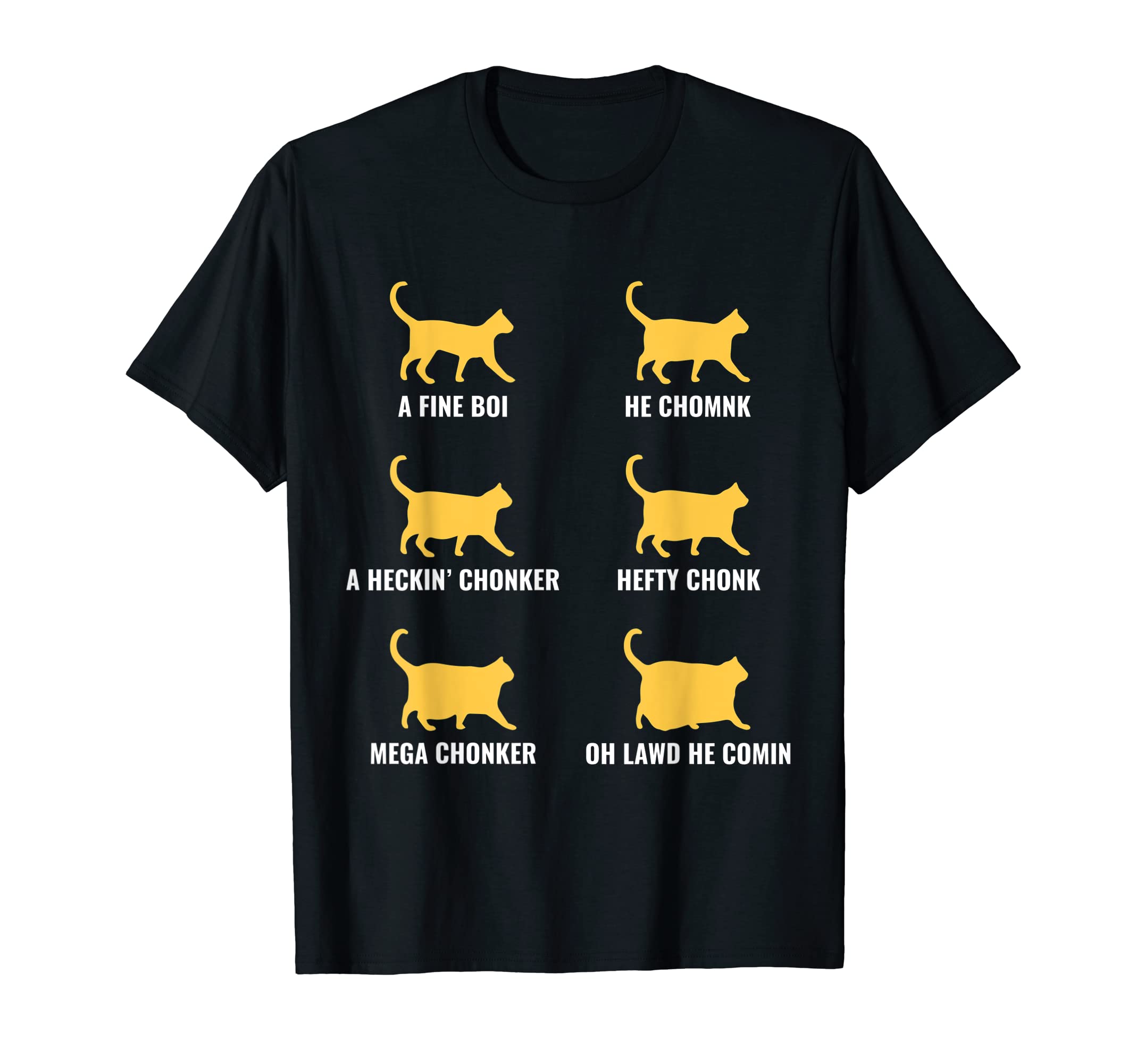 Buy Funny Cat Meme Chonk Cat Evolution Chart For Cat Lover T-Shirt ...