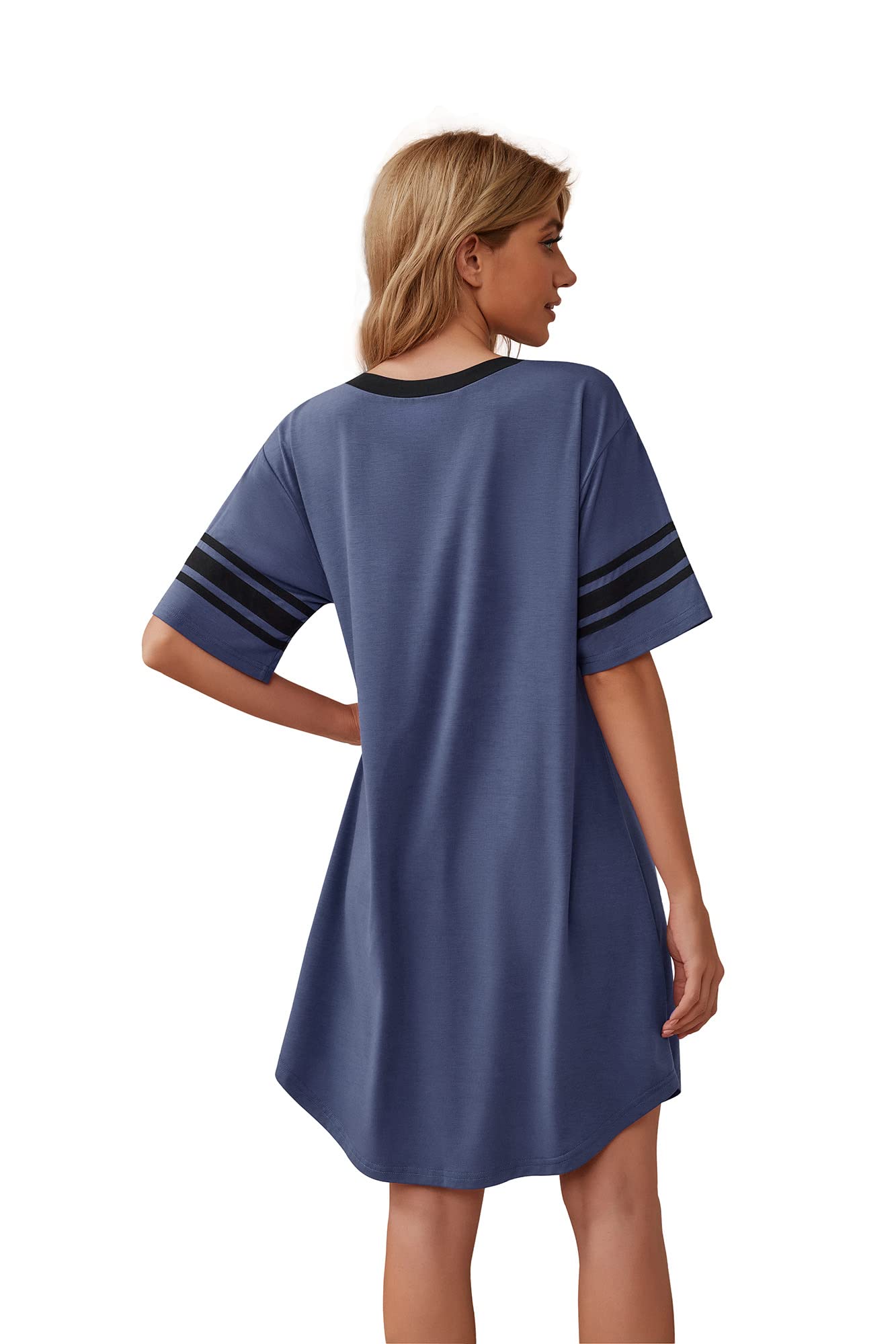Snapklik.com : WEACZZY Nightgowns For Women Comfy Sleep Shirt V Neck ...