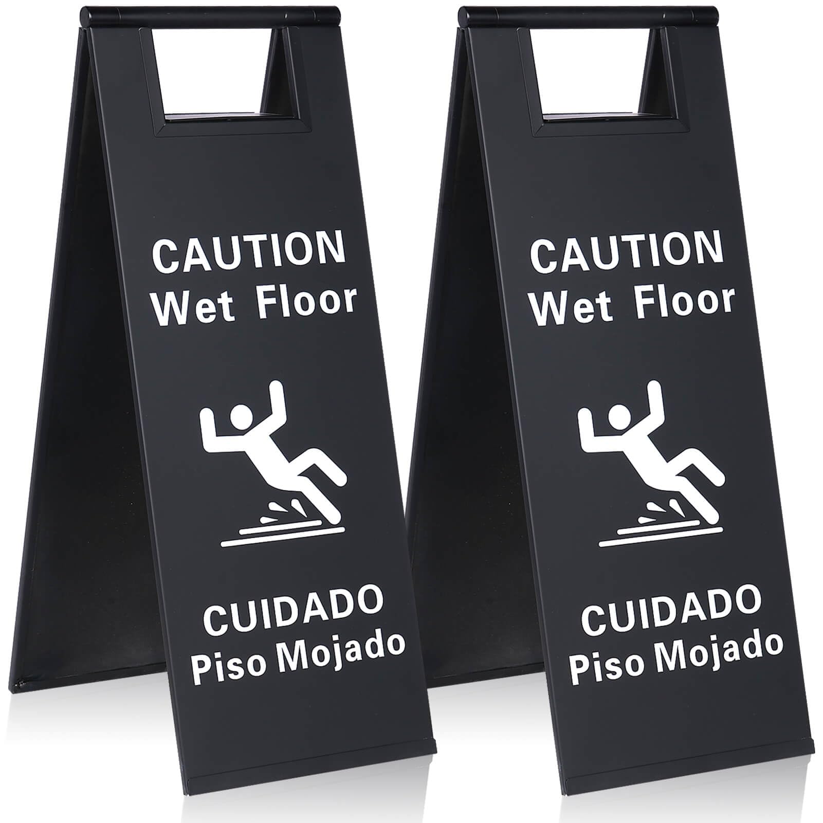 Amazon.com: Caution Slippery When Wet Sign - Premium Wet Floor Signs ...