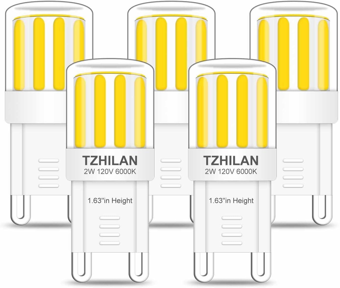 TZHILAN G9 LED Light Bulbs, Mini Bulb Flicker-Free, 2W Equivalent 25W ...