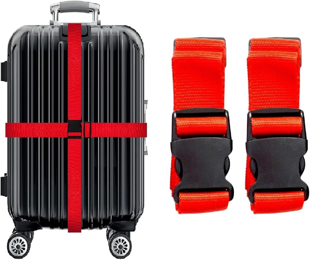 tarix Valiz Bavul Emniyet Kemeri 2 Adet (Kırmızı) : Amazon.com.tr: Moda
