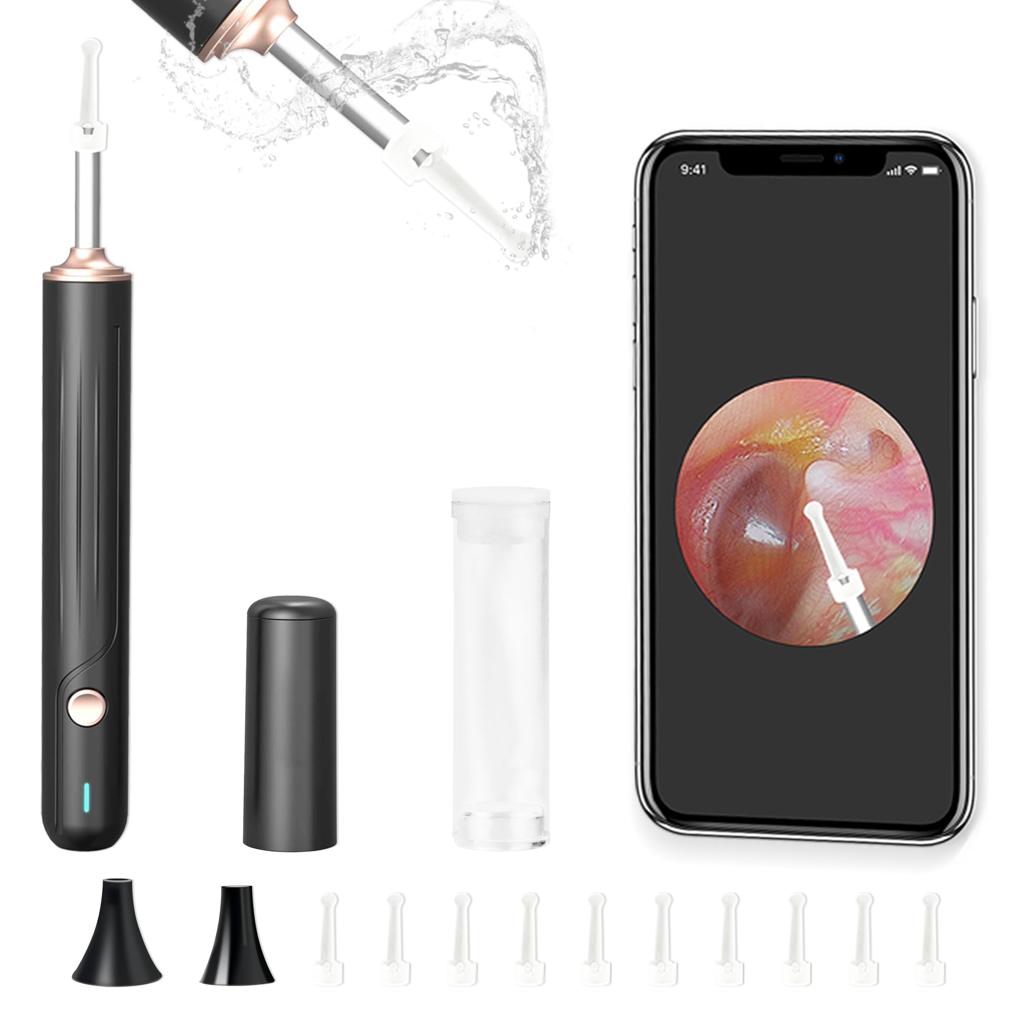 Amazon.com: TopQuaFocus Electric Otoscope Earwax Removal Kit 1000P HD ...
