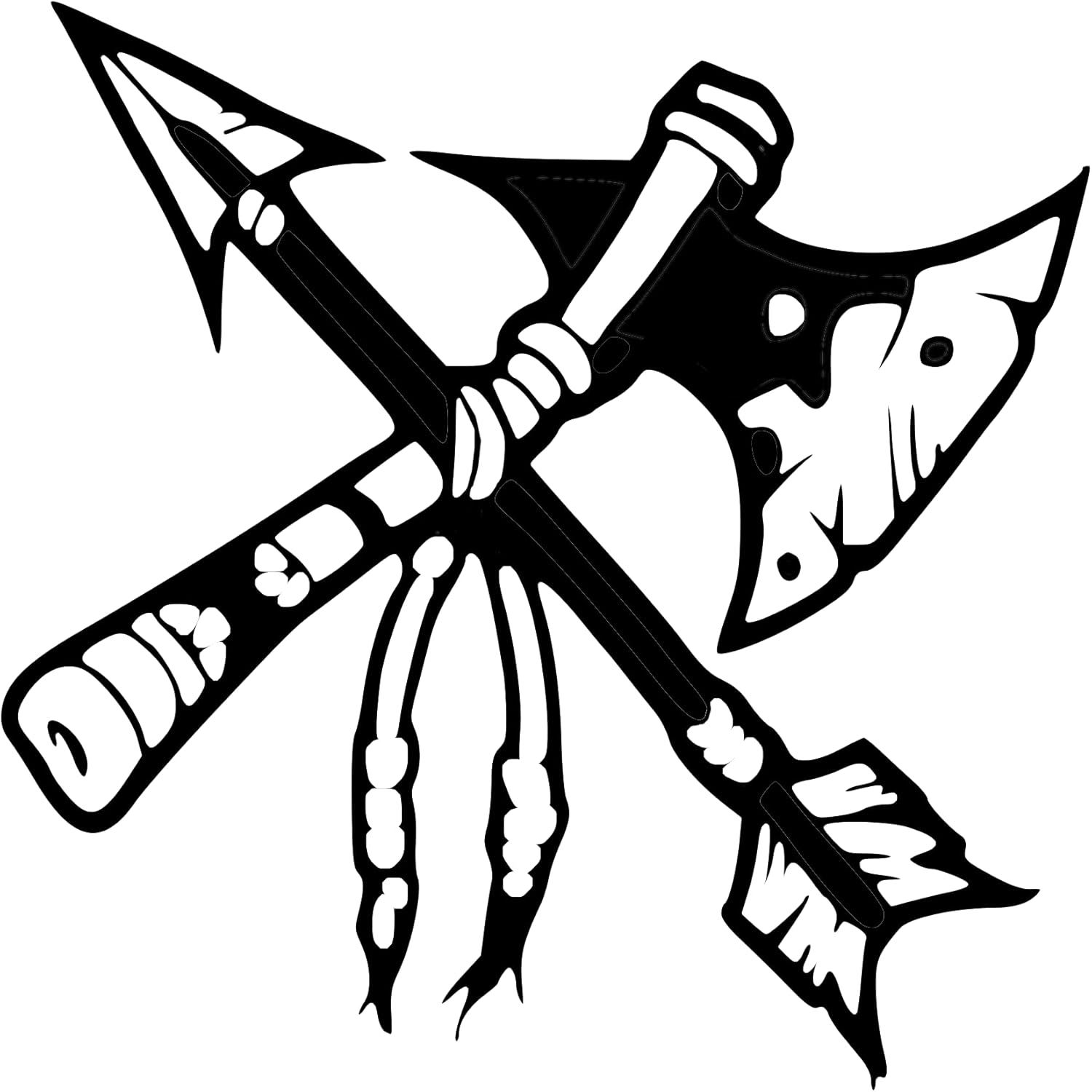 Amazon.com: Native American Tomahawk and Arrow Symbol Vinyl Decal ...