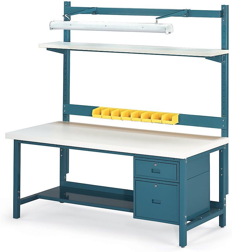 Edsal 60"W Overhead Light Fixture And Frame For Production Benches ...