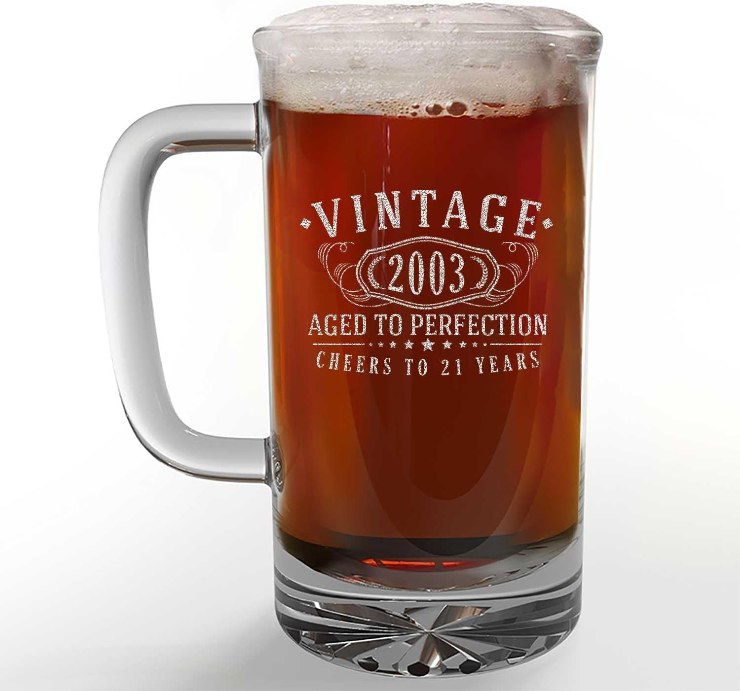 Amazon.com | On The Rox Drinks Customized Beer Can Glass-Personalized ...